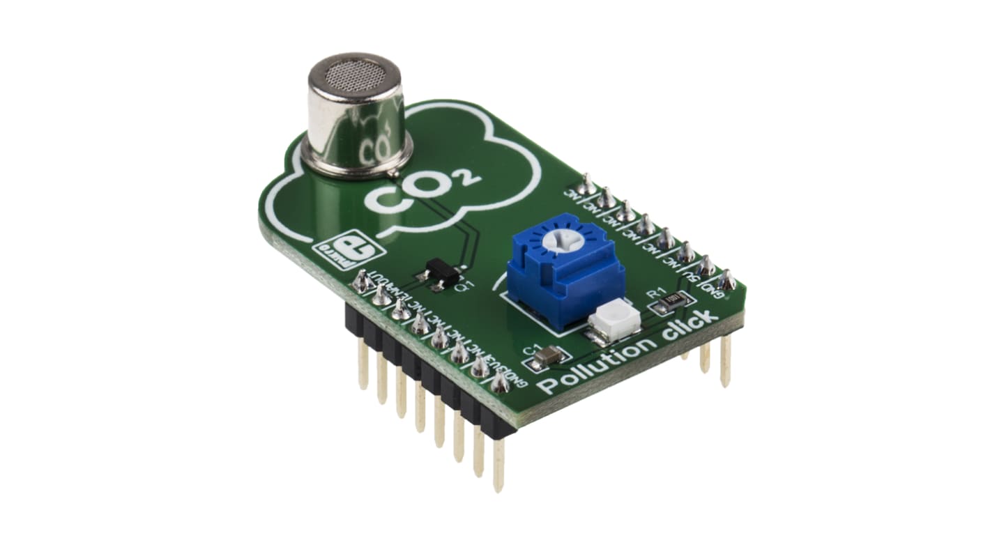 MIKROE-2516 | MikroElektronika Pollution Click Gas Sensor mikroBus Click Board for WSP2110 | RS