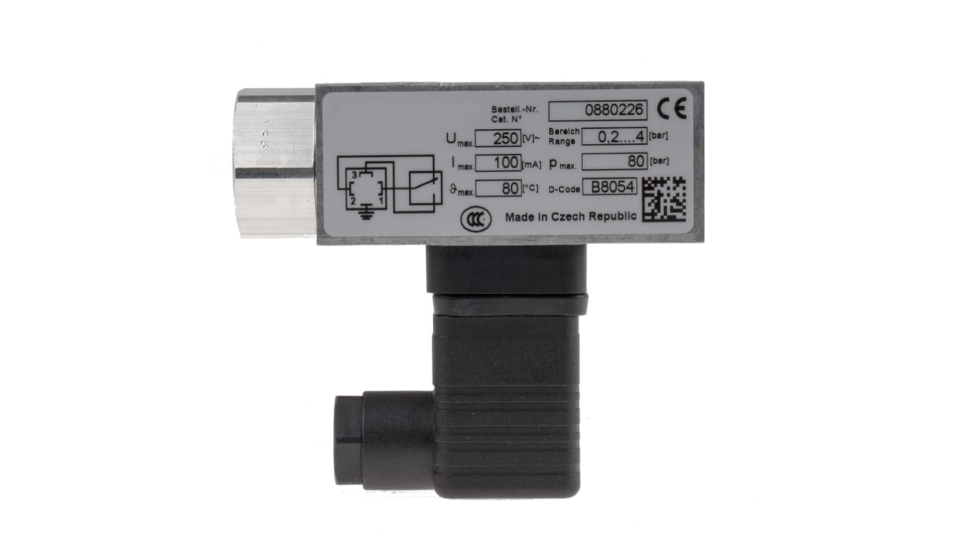 RS PRO Pressure Switch, NPT 1/4 0.2bar to 4 bar | RS
