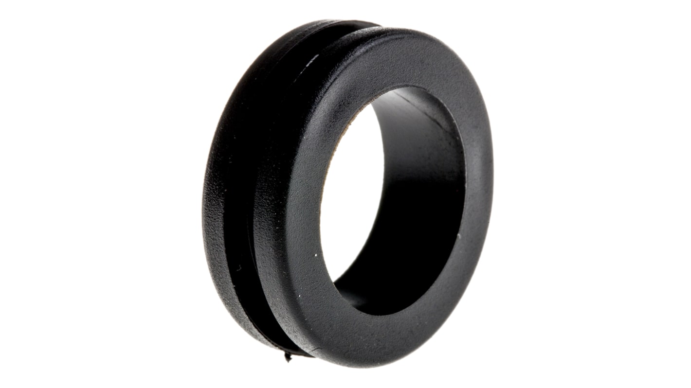 RS PRO Black PVC 22mm Cable Grommet for Maximum of 18mm Cable Dia. | RS