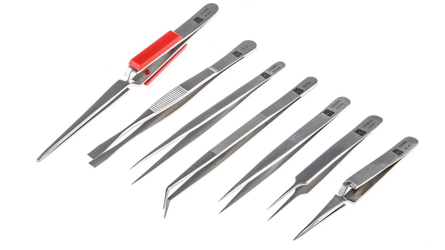 RS PRO Stainless Steel, Tweezer Set | RS