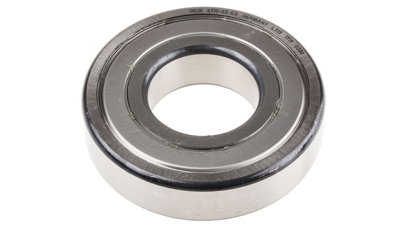 FAG 6310-C-2Z-C3 Single Row Deep Groove Ball Bearing- Both Sides Shielded 50mm I.D, 110mm O.D | RS