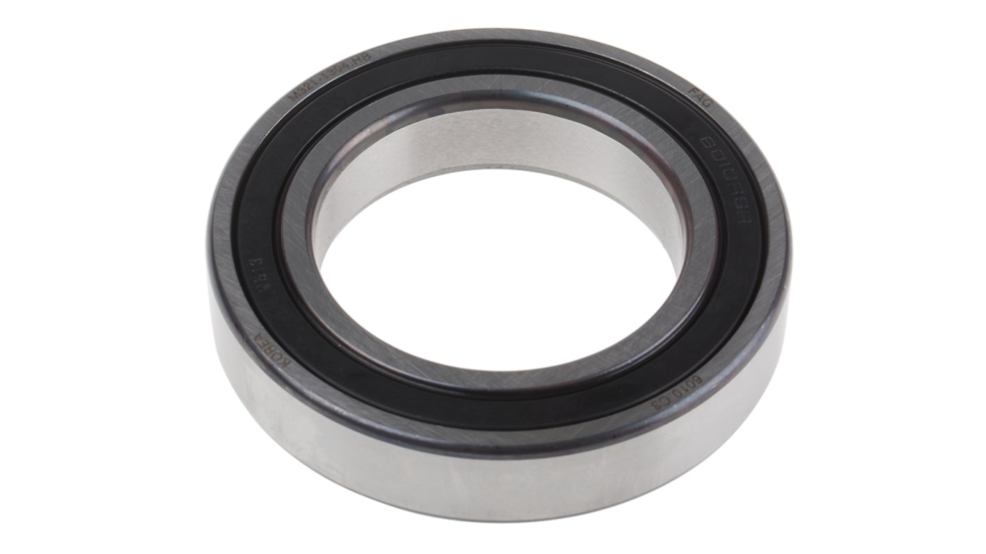 FAG 6010-2RSR-C3 Single Row Deep Groove Ball Bearing- Both Sides Sealed 50mm I.D, 80mm O.D | RS