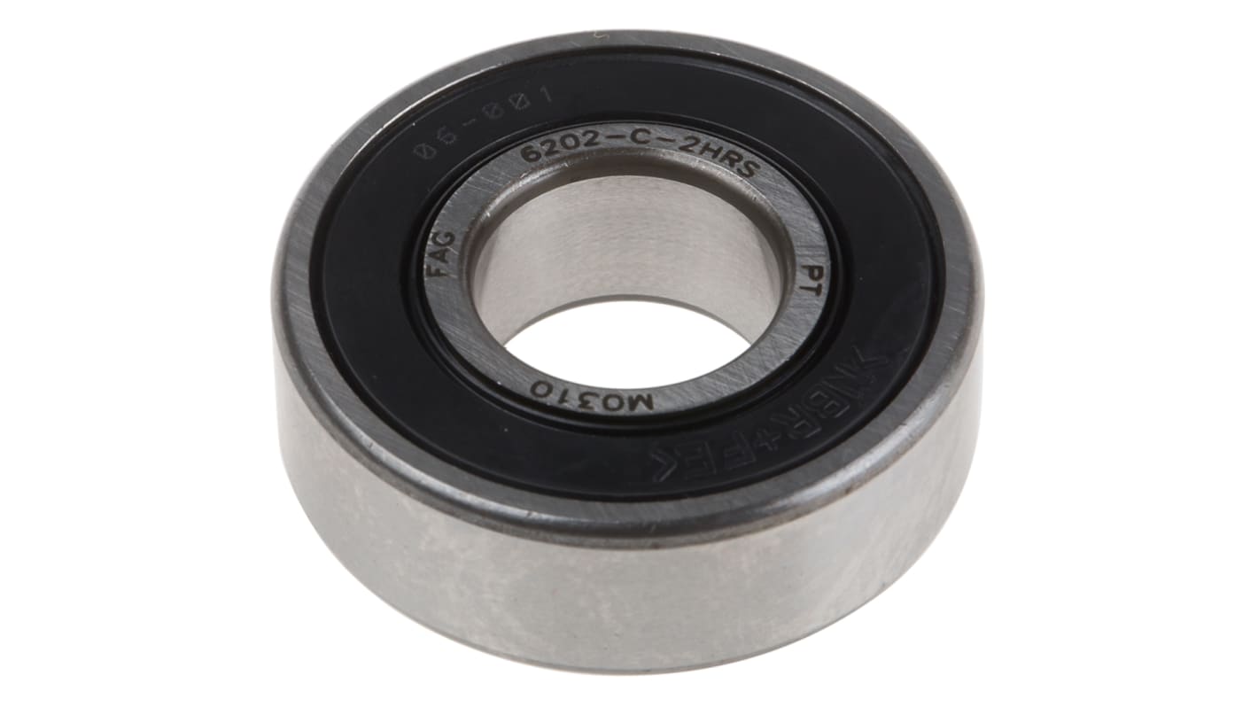 FAG 6202-C-2HRS Single Row Deep Groove Ball Bearing- Both Sides Sealed ...