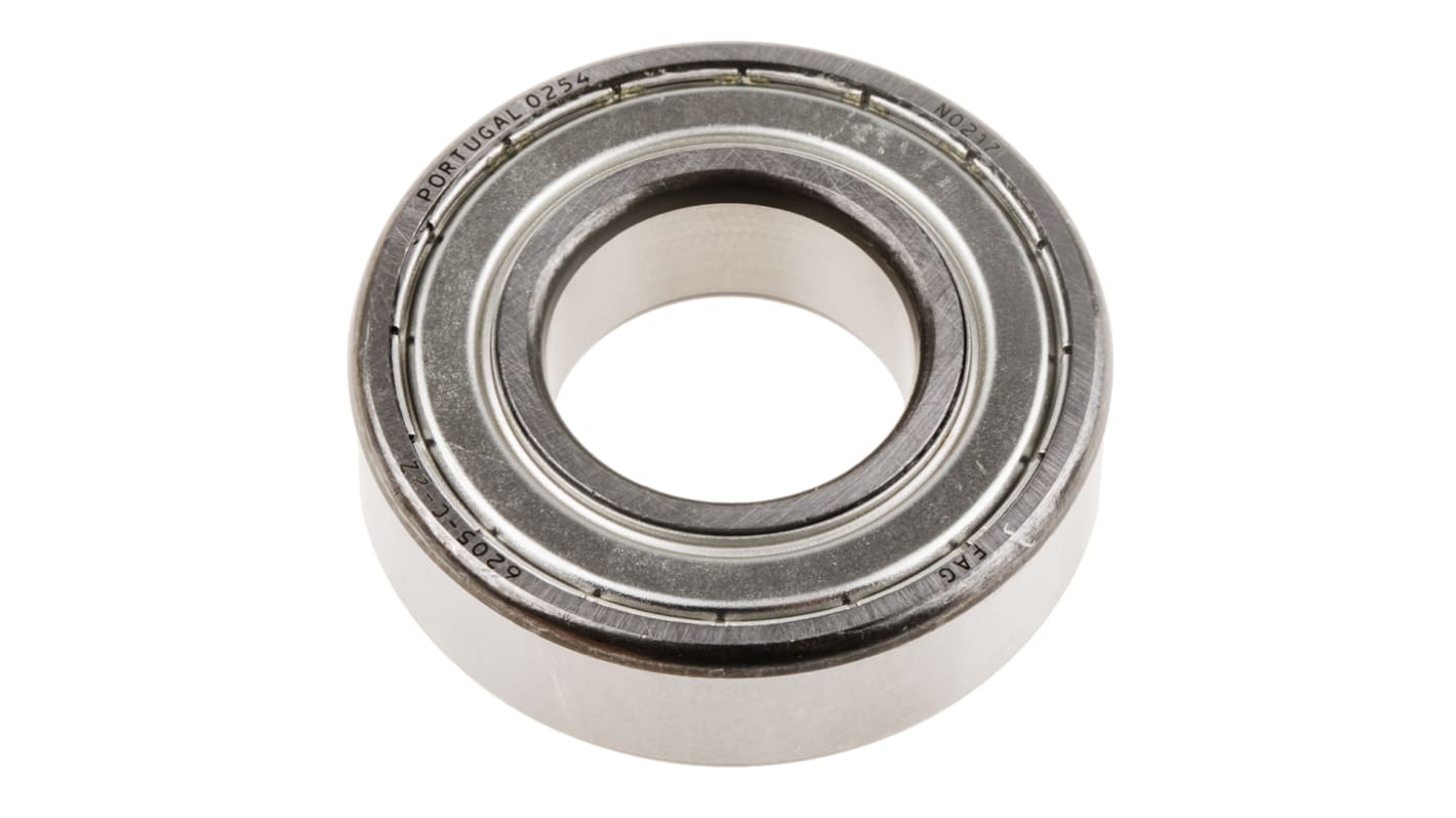 FAG 6205-C-2Z Single Row Deep Groove Ball Bearing- Both Sides Shielded 25mm I.D, 52mm O.D | RS