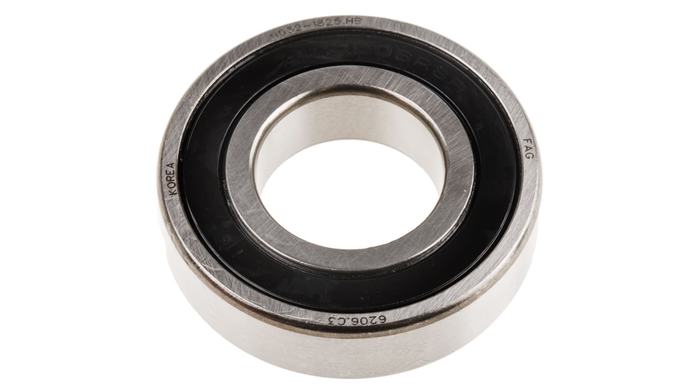 FAG 6206-C-2HRS-C3 Single Row Deep Groove Ball Bearing- Both Sides ...