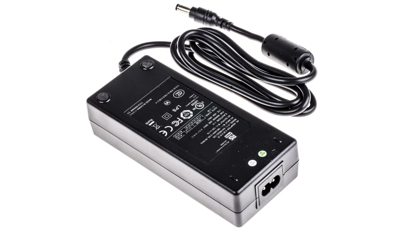 RS PRO 80W Plug-In AC/DC Adapter 12V dc Output, 7A Output | RS