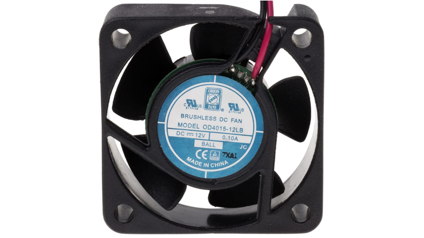 RS PRO Axial Fan, 12 V dc, DC Operation, 11.5m³/h, 1.2W, 52mA Max, IP55, 40 x 40 x 15mm | RS