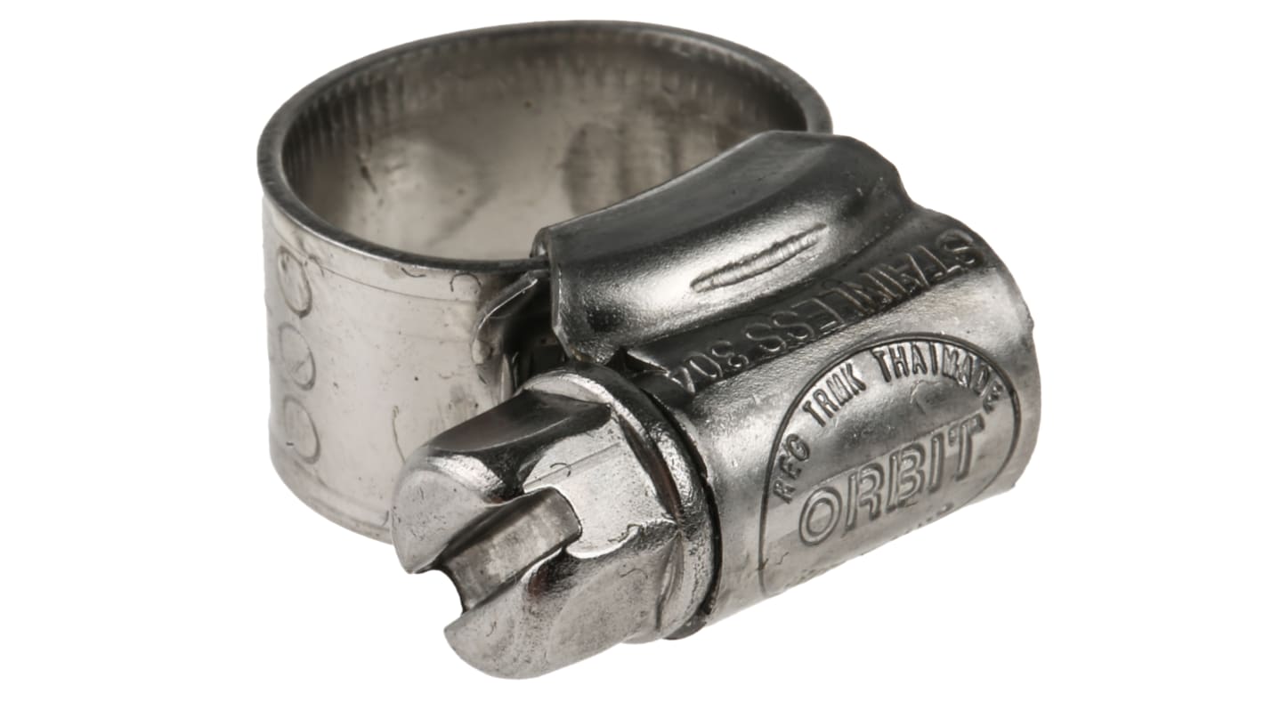 RS PRO Stainless Steel Hex Screw Worm Drive, 9.5mm Band Width, 9.5 → ...