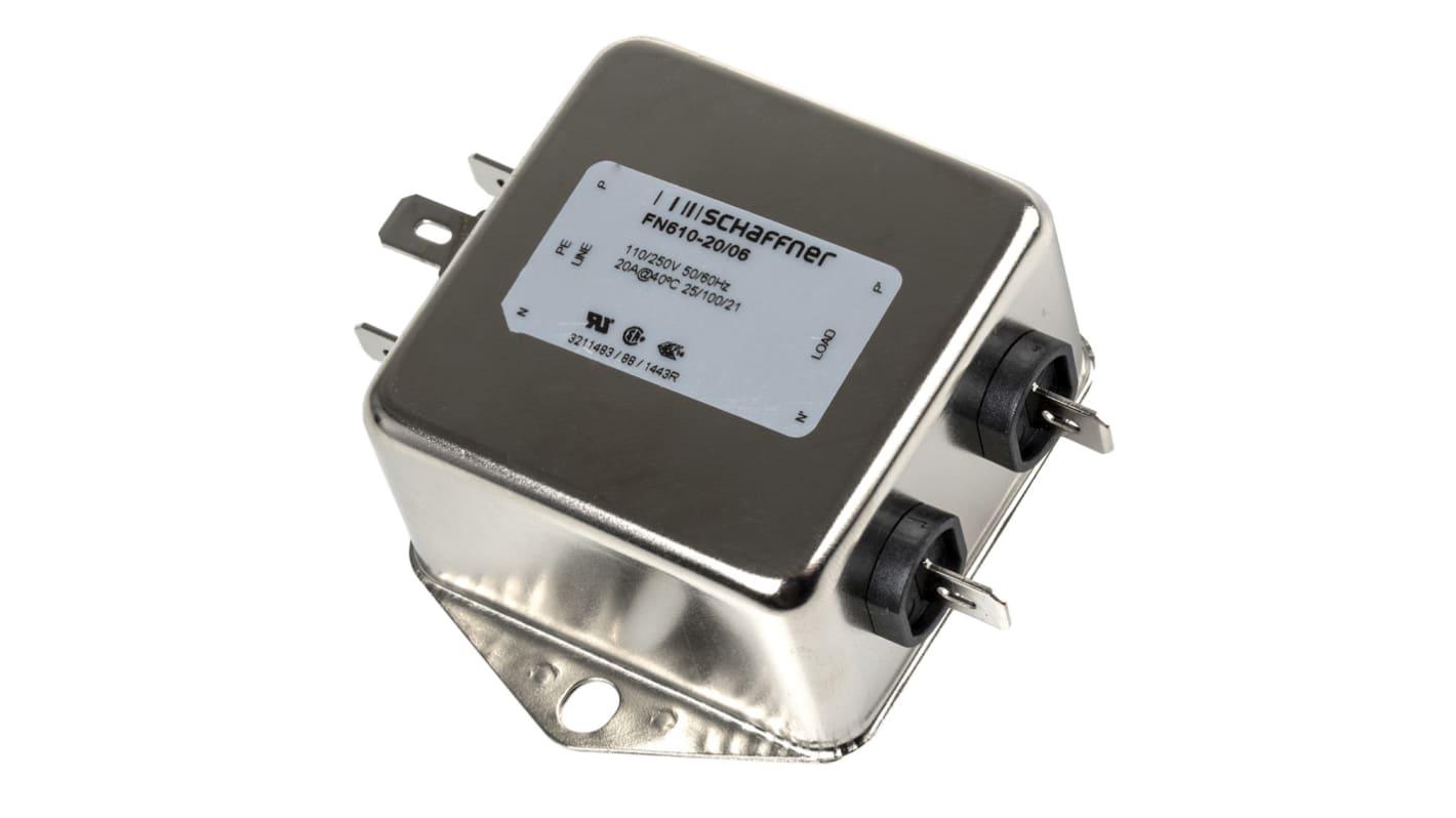 FN610-2006 | Schaffner, FN610 20A 250 V ac/dc DC to 400Hz, Chassis ...