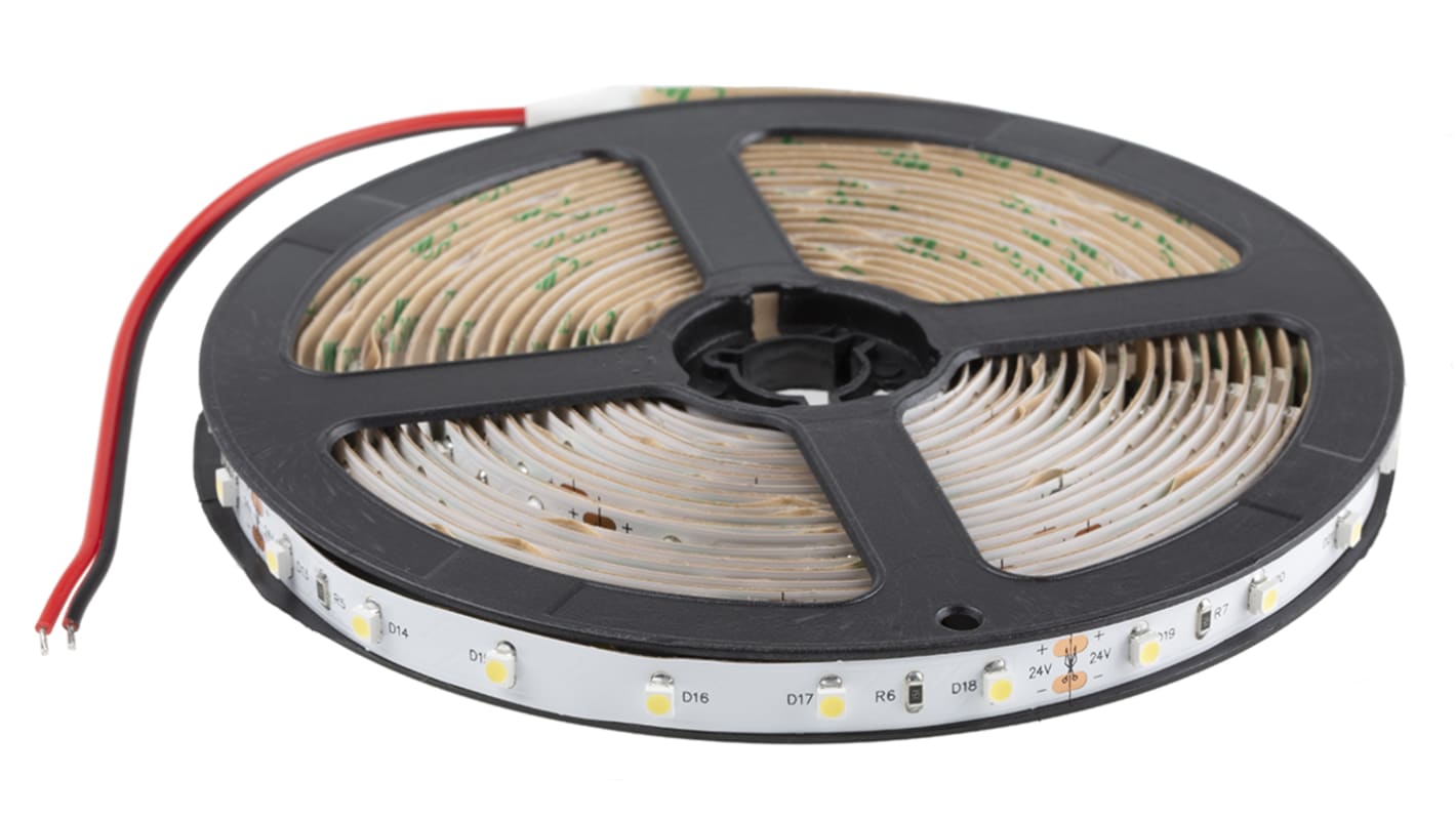 RS PRO 24V White LED Strip Light, 5500 → 7000K Colour Temp, 5m Length | RS