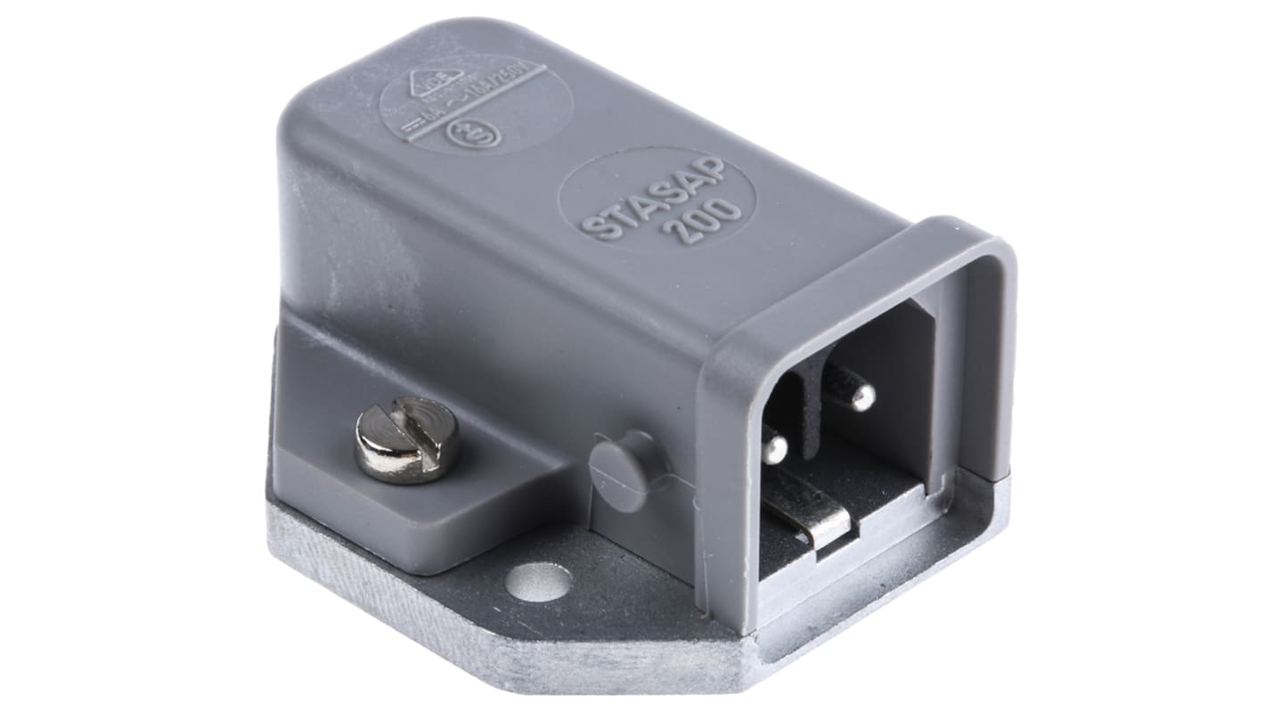 932046106 STASAP 200 | Hirschmann, ST Grey Panel Mount 2P Industrial ...