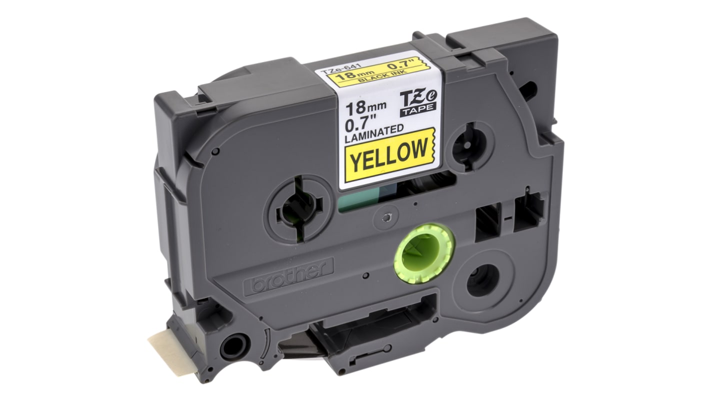 TZe-641 | Brother Black on Yellow Label Printer Tape, 8 m Length, 18 mm ...