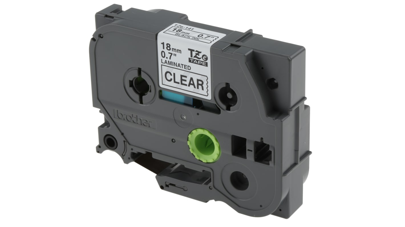 TZe-141 | Brother Black on Clear Label Printer Tape, 8 m Length, 18 mm ...