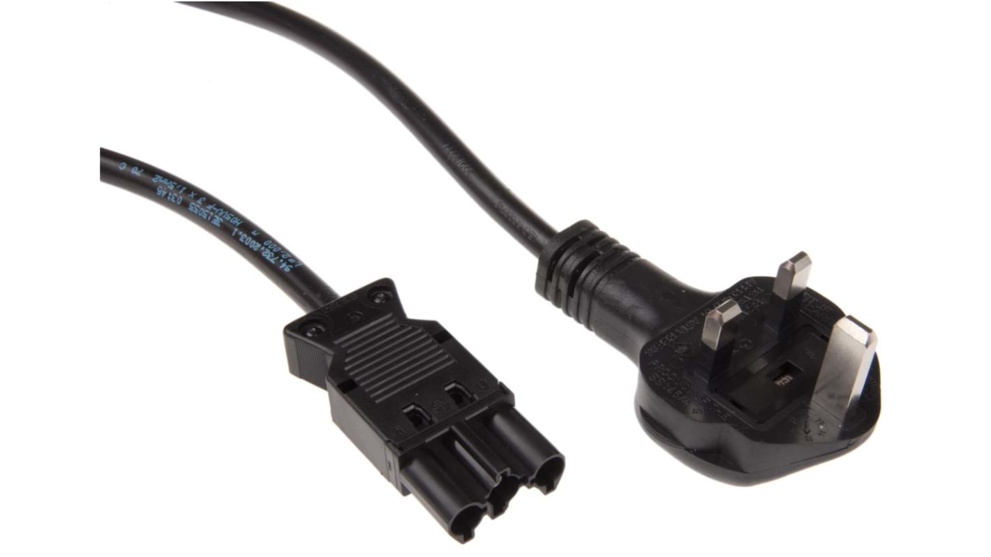 94.732.2003.1P | Wieland ST18 Series Cord Set, Female, 16A, IP20 | RS