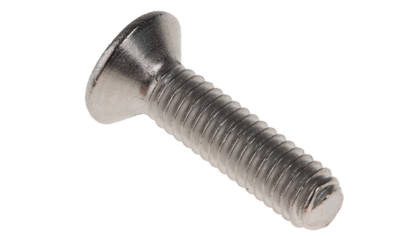 RS PRO Pozi Countersunk A4 316 Stainless Steel Machine Screws DIN 965, M4x16mm | RS