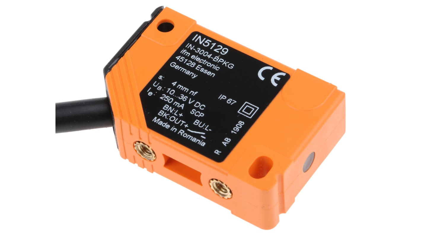 IN5129 | ifm electronic Inductive Block-Style Proximity Sensor, 4 mm ...