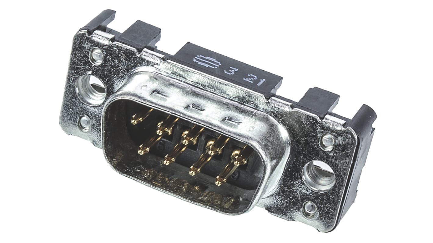 09651217701 | Harting 9 Way Through Hole D-sub Connector Plug, 2.74mm ...