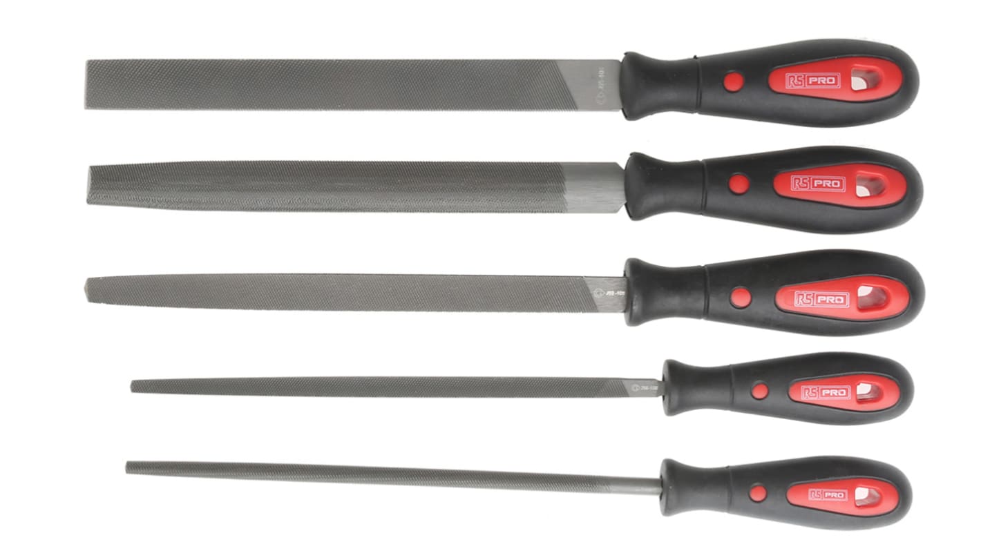 RS PRO 200mm, Bastard Engineers File Set With Soft-Grip Handle | RS