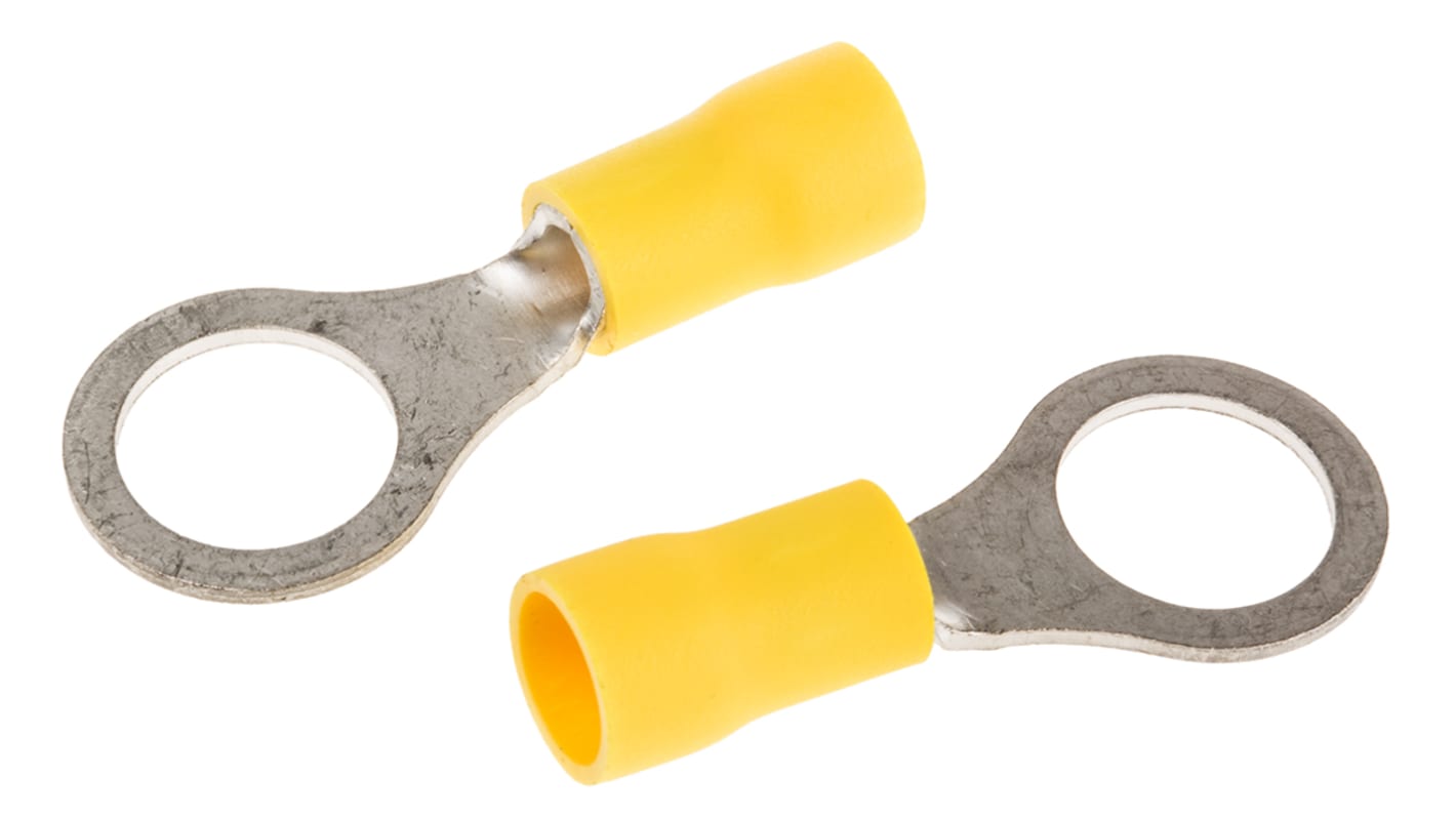 35111 | TE Connectivity, PIDG Insulated Ring Terminal, M8 Stud Size, 2 ...