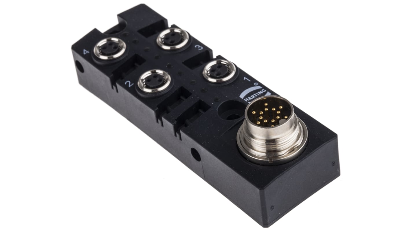 090700400100 | HARTING Har-SAB Series Distribution Unit, M16, 3 way, 4 ...
