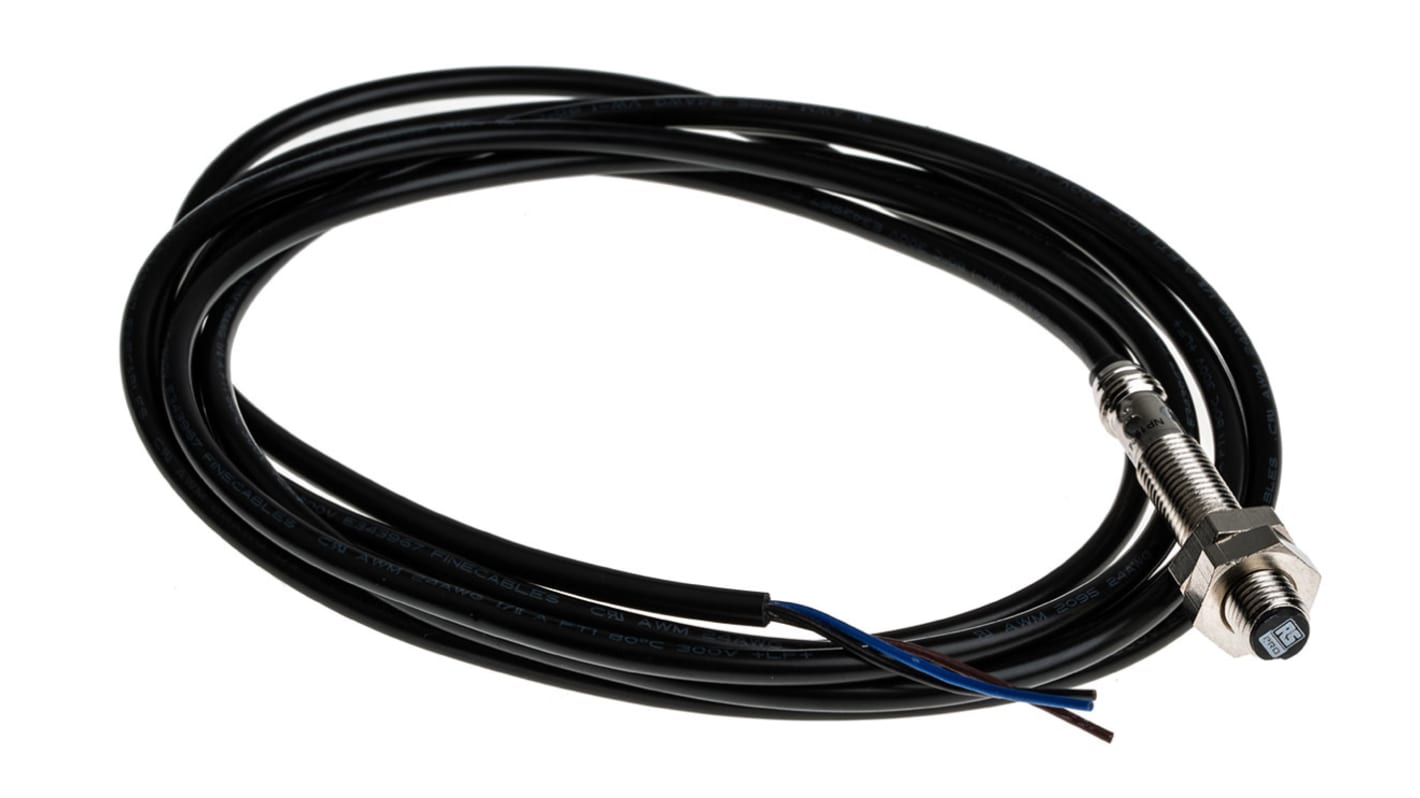 RS PRO Inductive Barrel-Style Proximity Sensor, M8 x 1, 1.5 mm Detection, NPN Output, 10 → 30 V ...