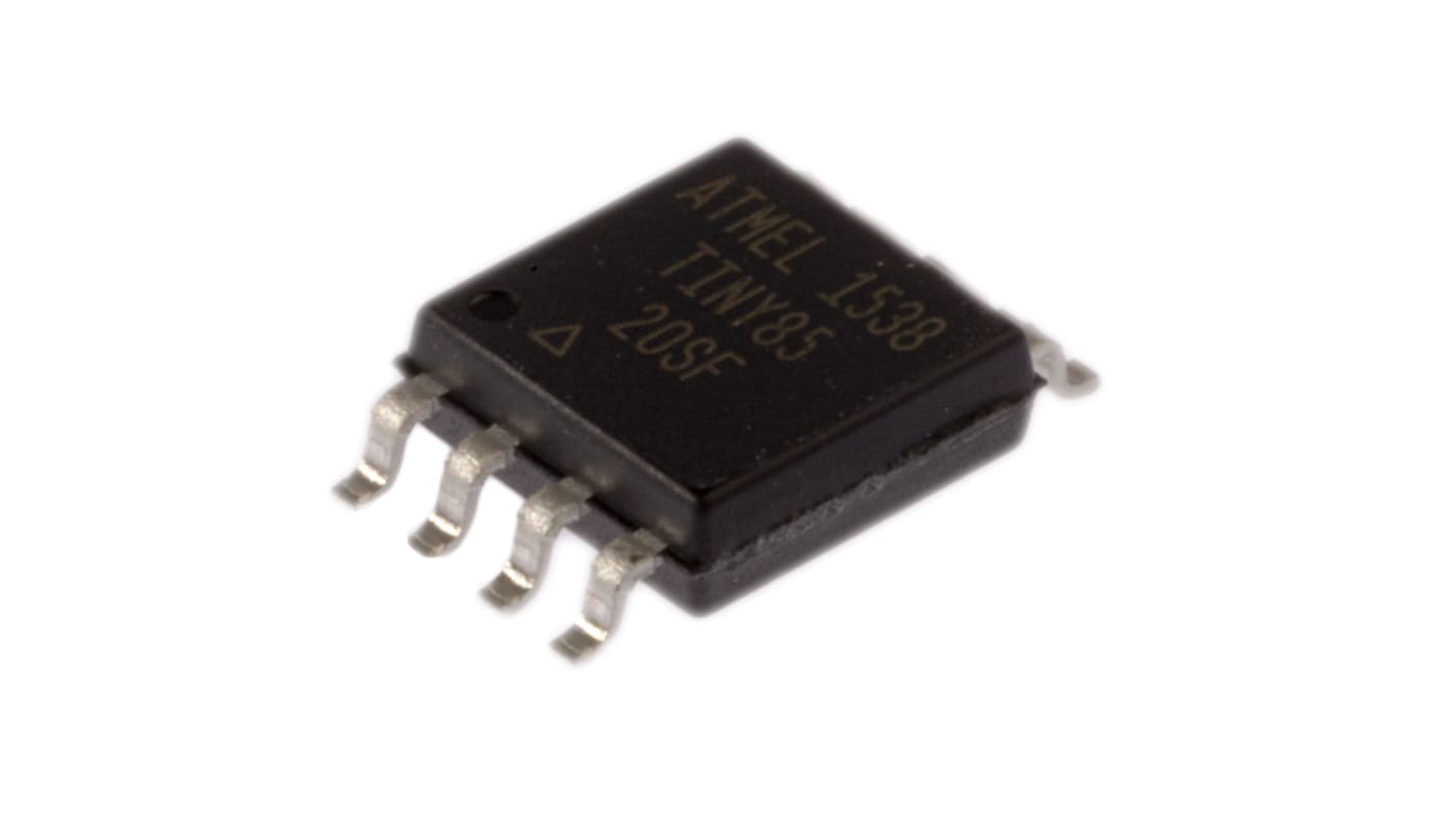 Microchip ATTINY85-20SF, 8bit AVR Microcontroller, ATtiny85, 20MHz, 8 kB Flash, 8-Pin SOIC | RS