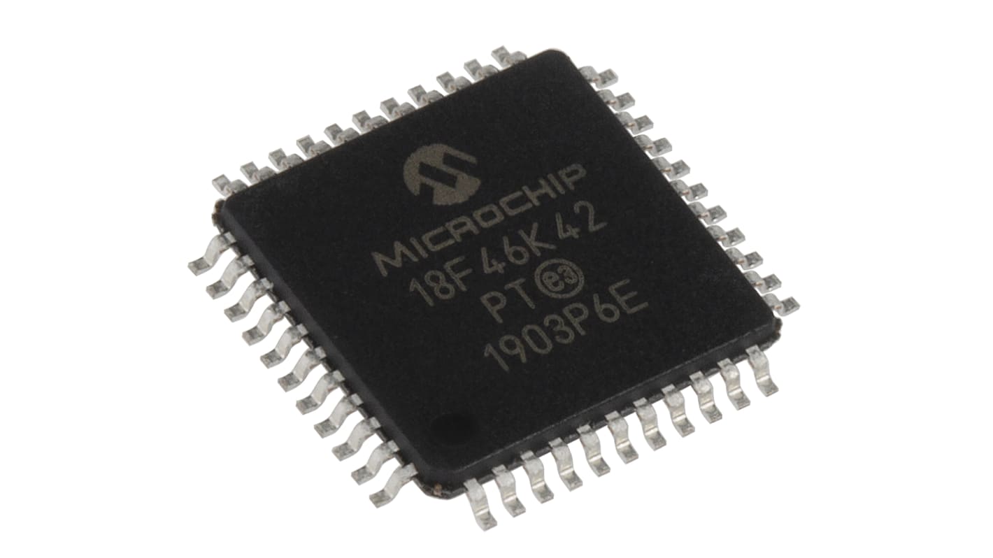 Microchip PIC18F46K42-I/PT, 8bit PIC Microcontroller, PIC18F, 64MHz, 64 kB Flash, 44-Pin TQFP | RS