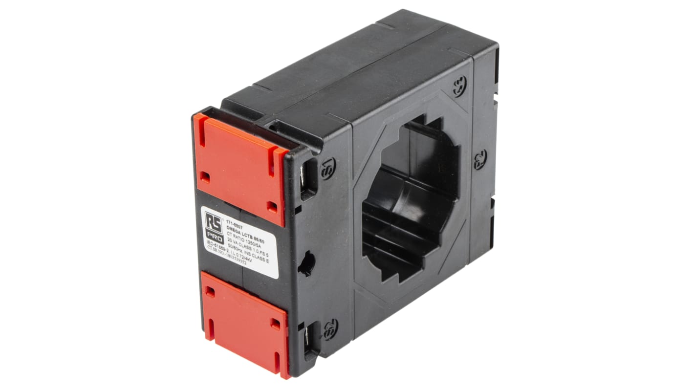 RS PRO Base Mounted Current Transformer, 1250A Input, 1250:5, 5 A ...