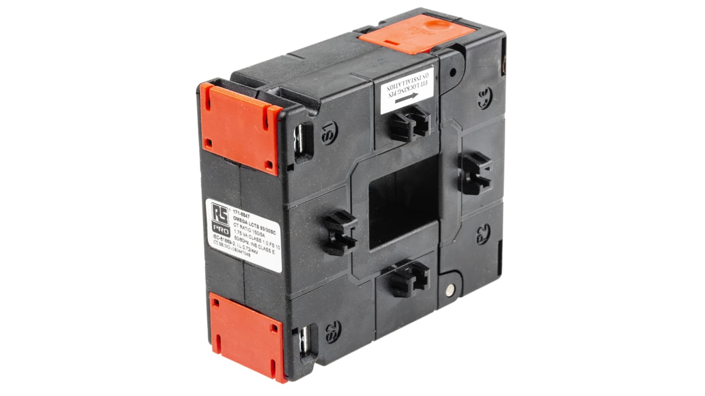 RS PRO Base Mounted Current Transformer, 150A Input, 150:5, 5 A Output ...