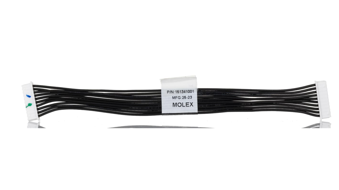 15134-1001 | Molex 10 Way Female PicoBlade to 10 Way Female PicoBlade Wire to Board Cable, 100mm ...