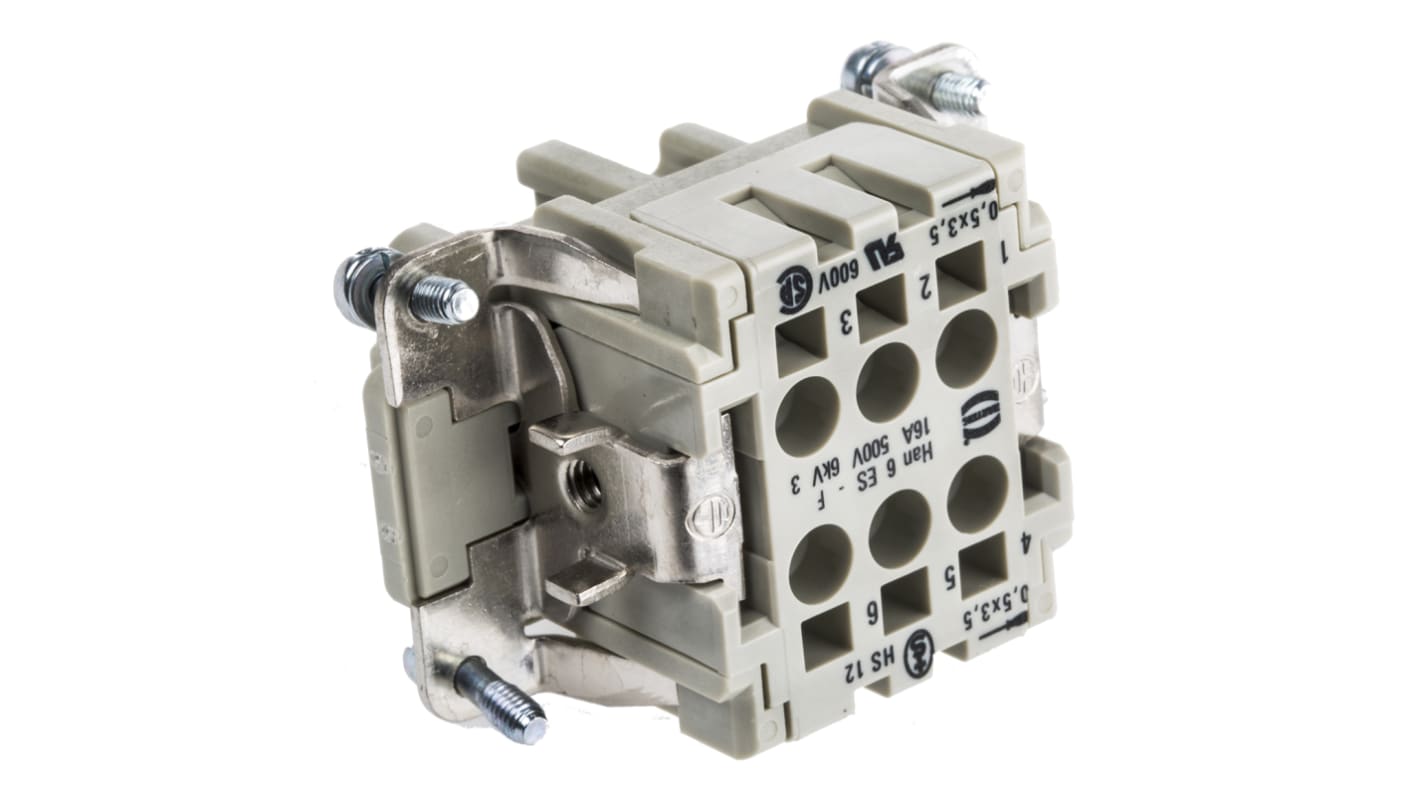09330062716 | Inserto de conector de potencia HARTING Hembra, serie Han ...