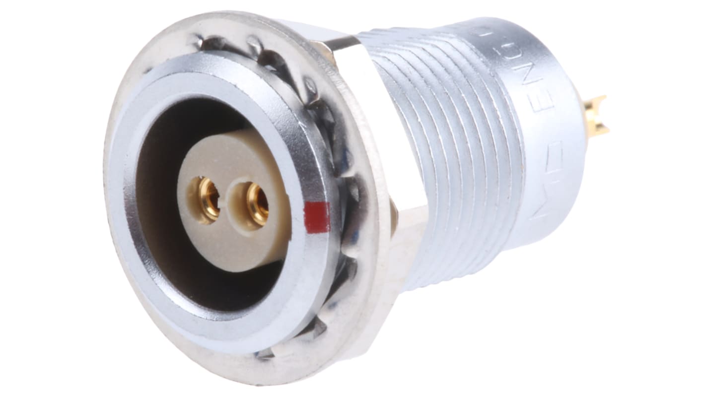 ENG.0B.302.CLL | Lemo Circular Connector, 2 Contacts, Panel Mount ...