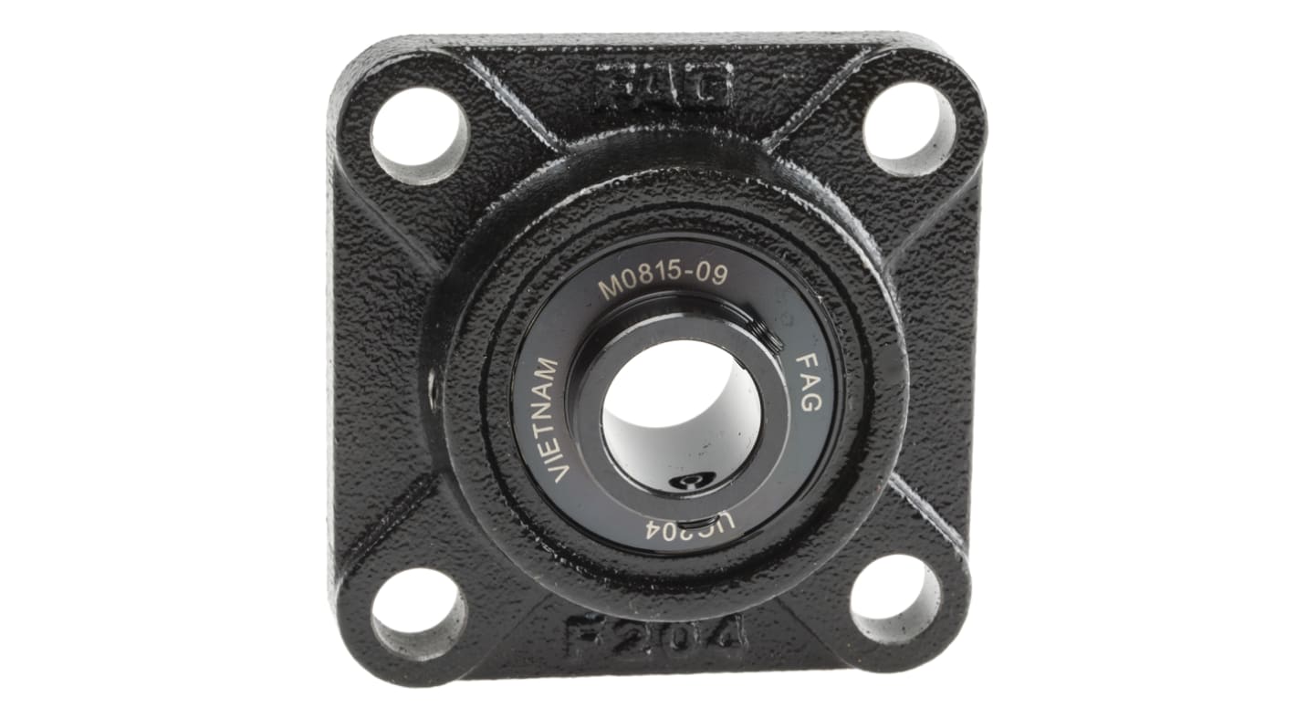 4 Hole Flange Bearing Unit, UCF204-J7, 20mm ID | RS