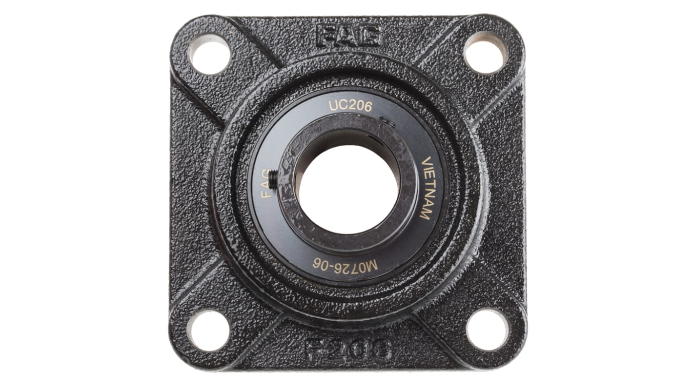 4 Hole Flange Bearing Unit, UCF206-J7, 30mm ID | RS