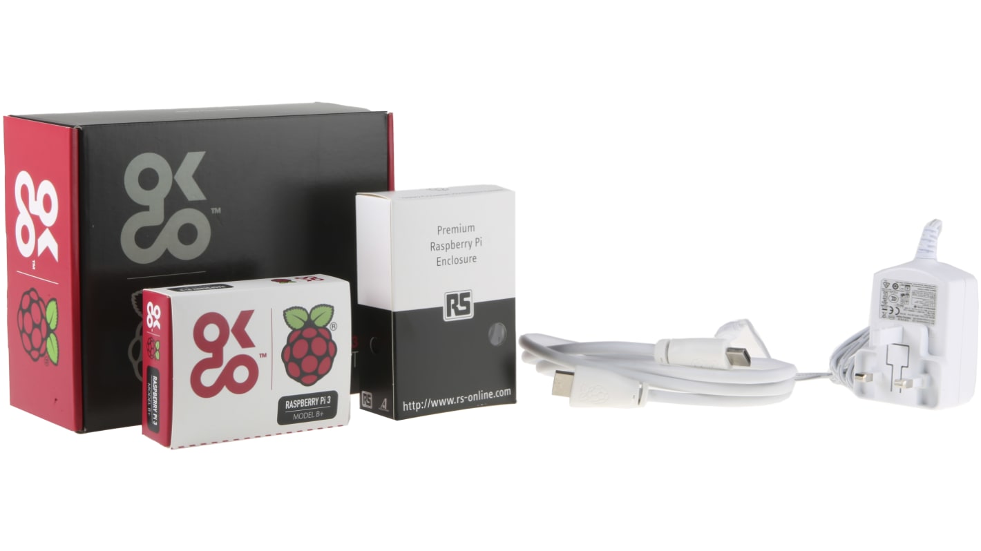 RS Pi 3B+ Kit | DesignSpark Raspberry Pi 3B+ Premium Kit with PSU, NOOBs & Case | RS