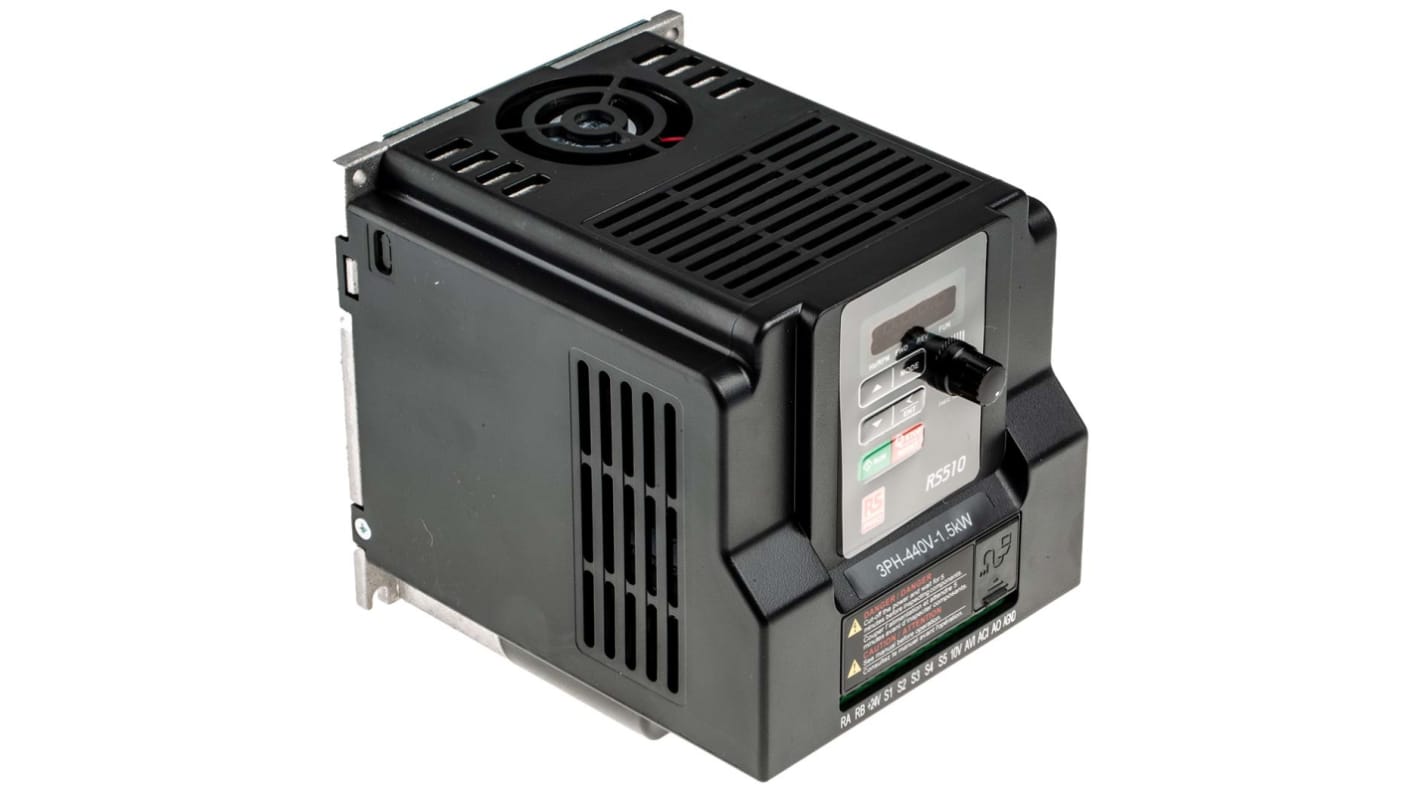 RS PRO Inverter Drive, 1.5 kW, 3 Phase, 380 → 480 V ac, 5.6 A | RS