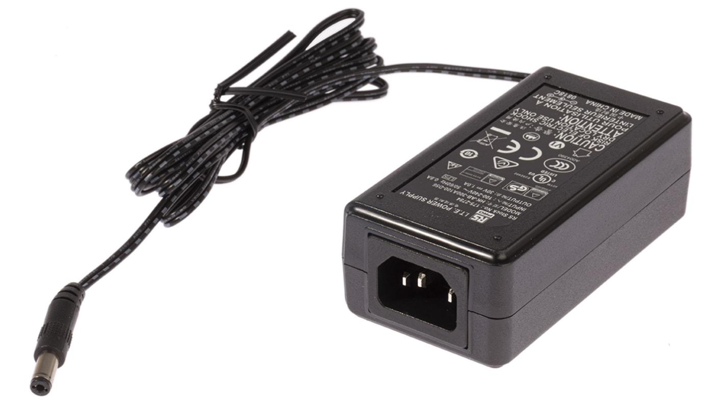 RS PRO 30W Plug-In AC/DC Adapter 30V dc Output, 1A Output | RS