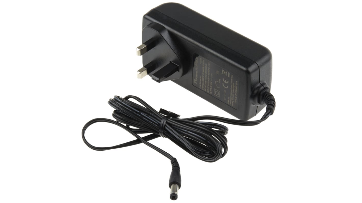 RS PRO 36W Plug-In AC/DC Adapter 12V dc Output, 3A Output | RS