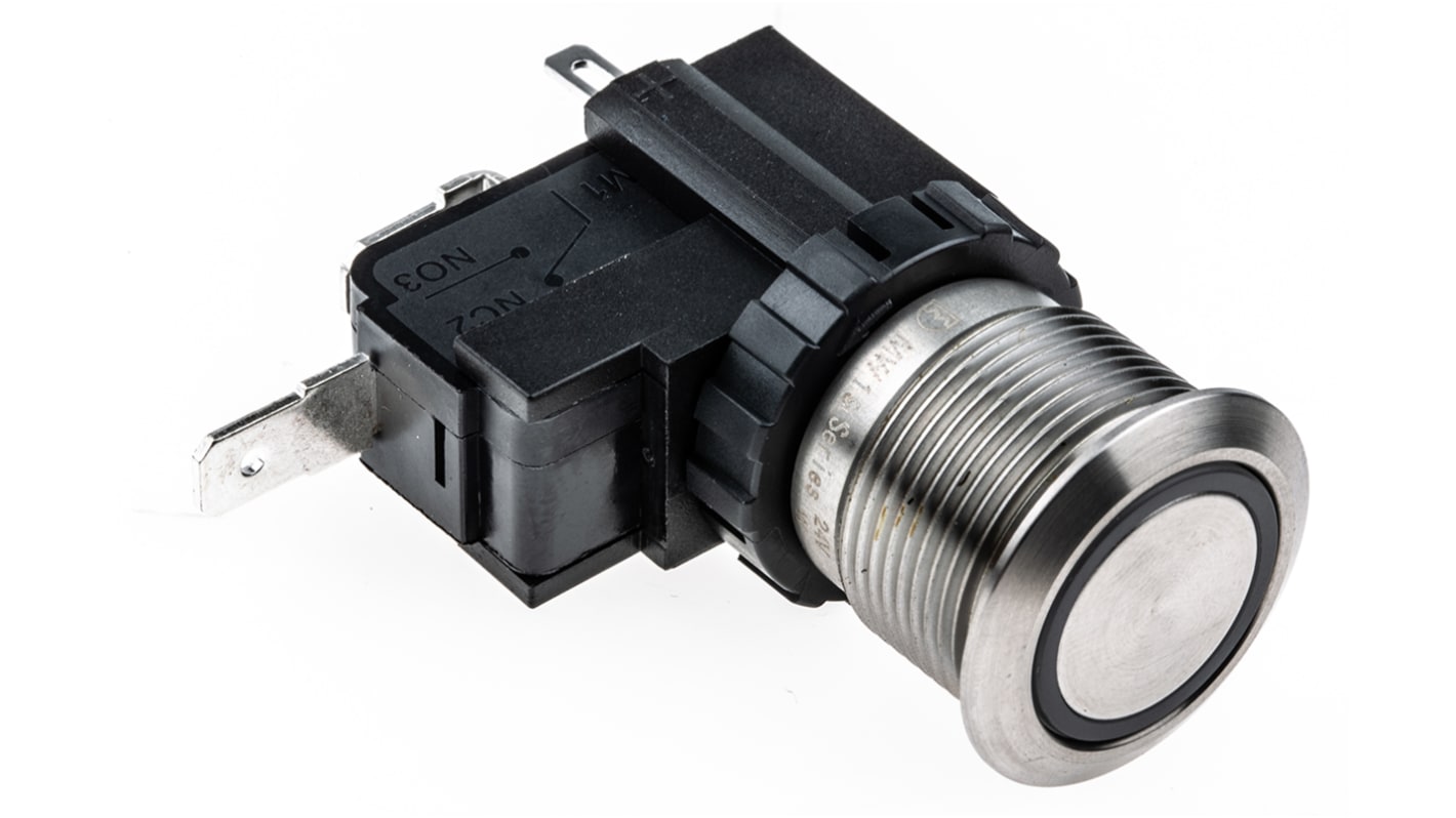 RS PRO Illuminated Push Button Switch, Latching, Panel Mount, 19.1mm ...