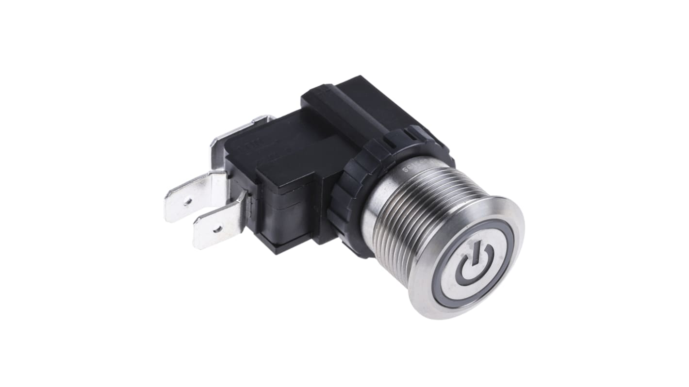RS PRO Push Button Switch, Momentary, Panel Mount, 19.1mm Cutout, SPDT ...