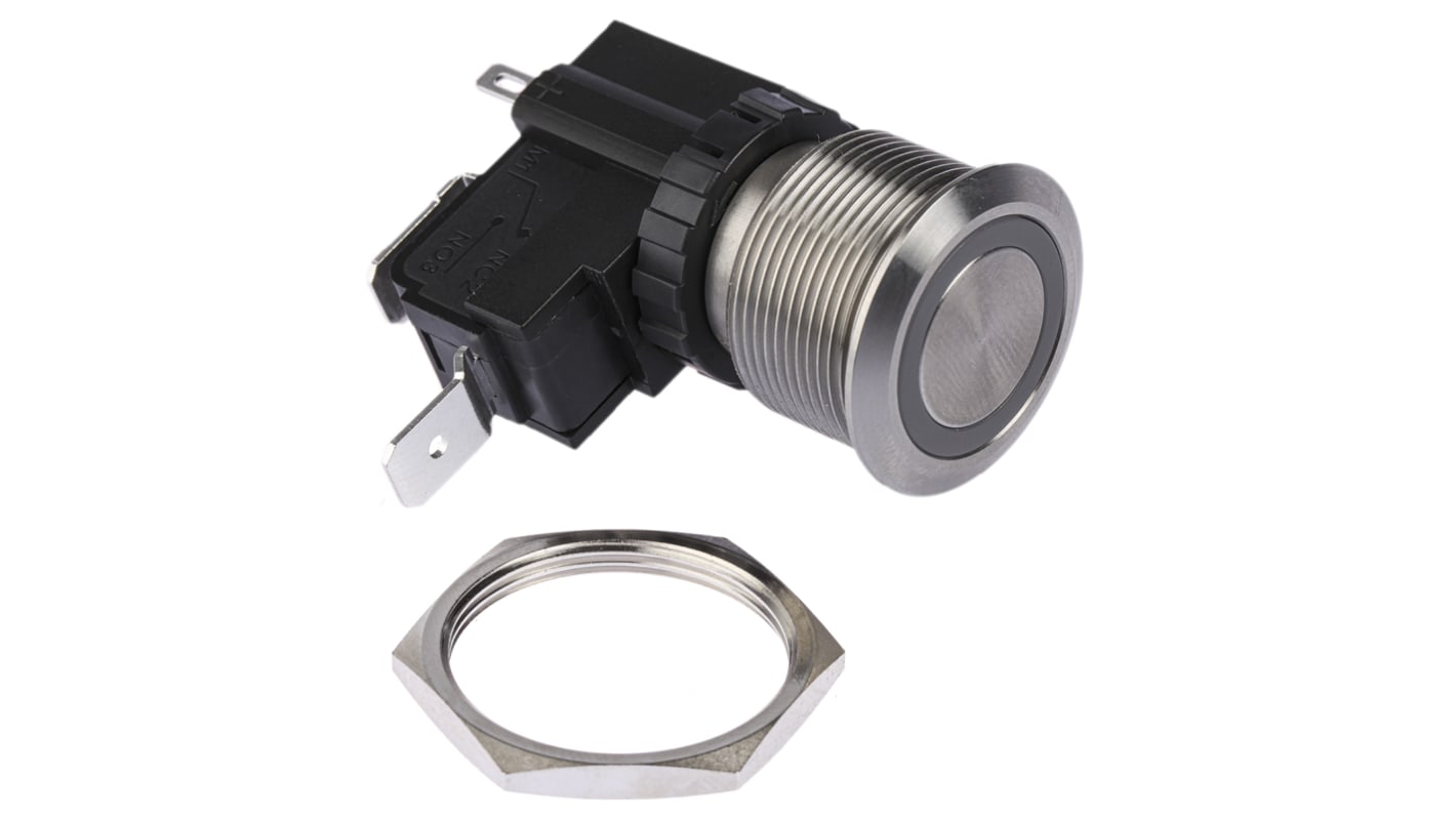 RS PRO Illuminated Push Button Switch, Latching, Panel Mount, 25.2mm ...