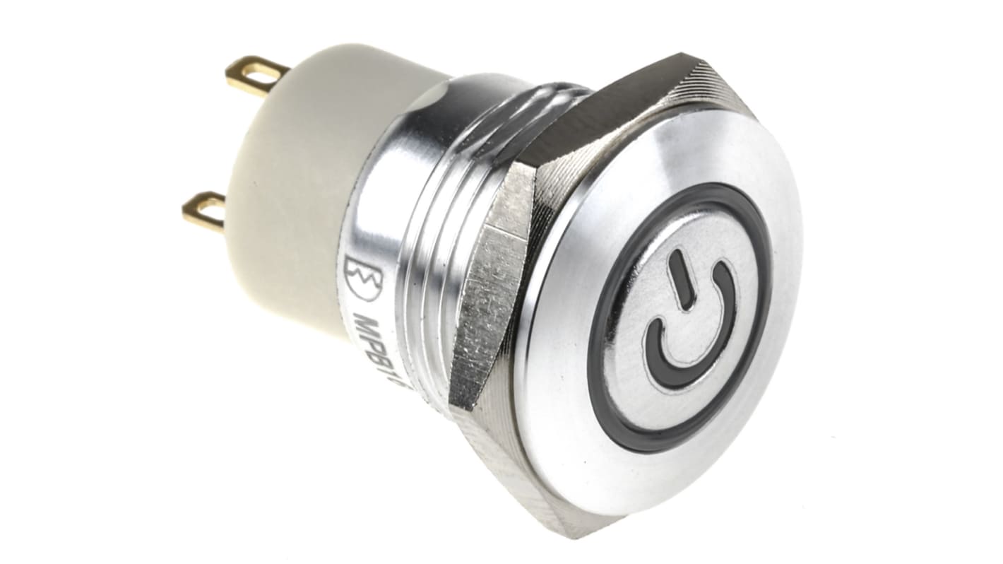 RS PRO Illuminated Push Button Switch, Latching, Panel Mount, 16mm ...