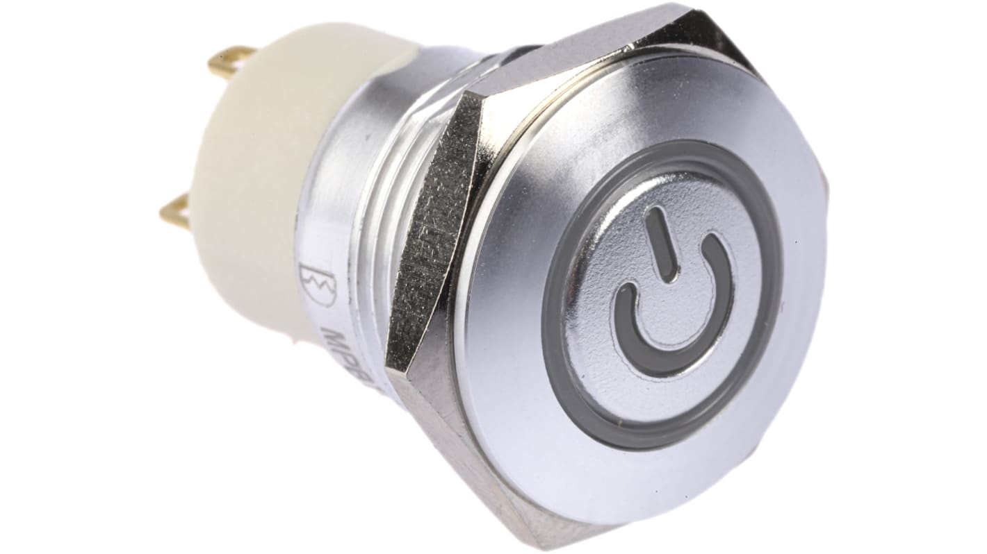 RS PRO Illuminated Push Button Switch, Latching, Panel Mount, 16mm ...