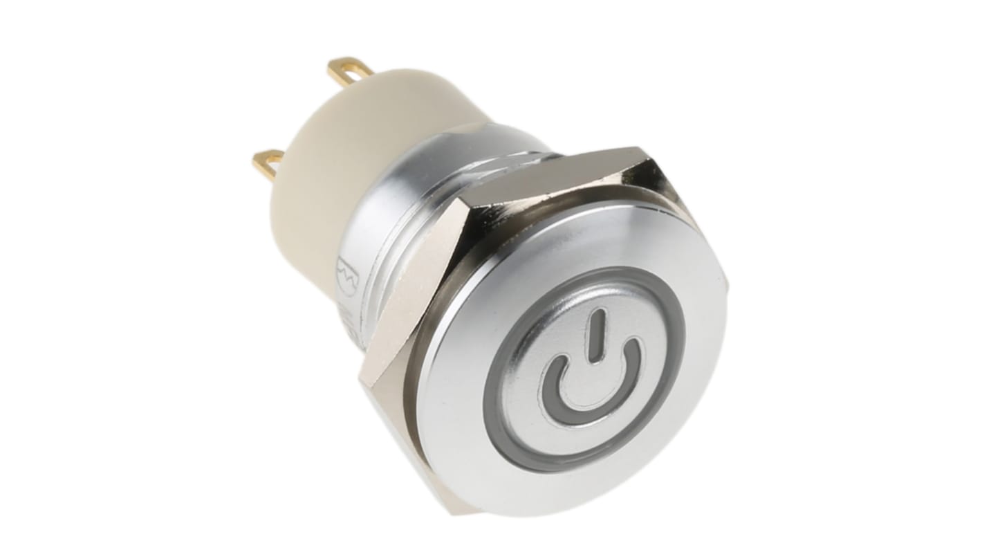 RS PRO Illuminated Push Button Switch, Latching, Panel Mount, 16mm ...