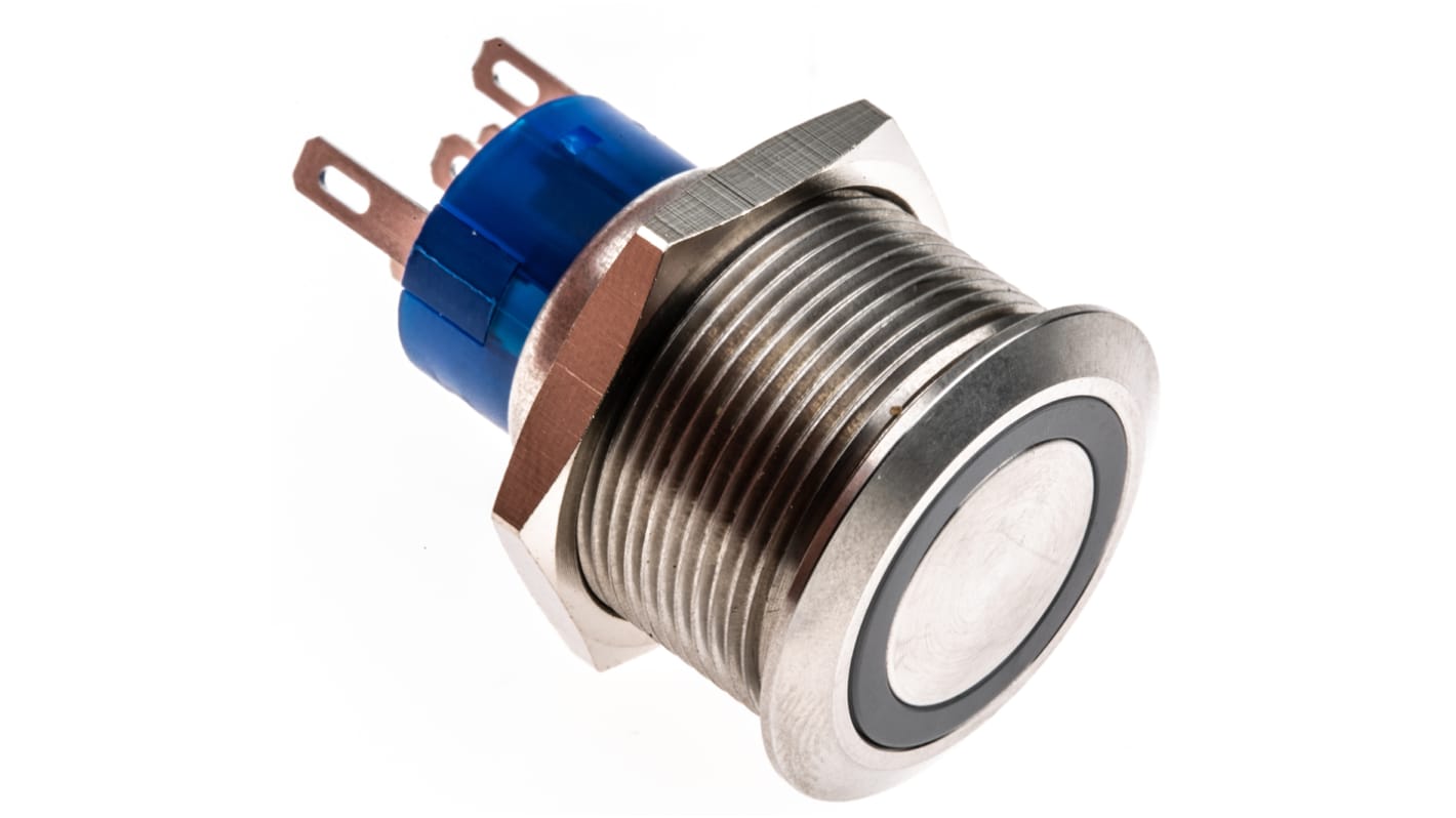 RS PRO Illuminated Push Button Switch, Momentary, Panel Mount, 22.2mm ...