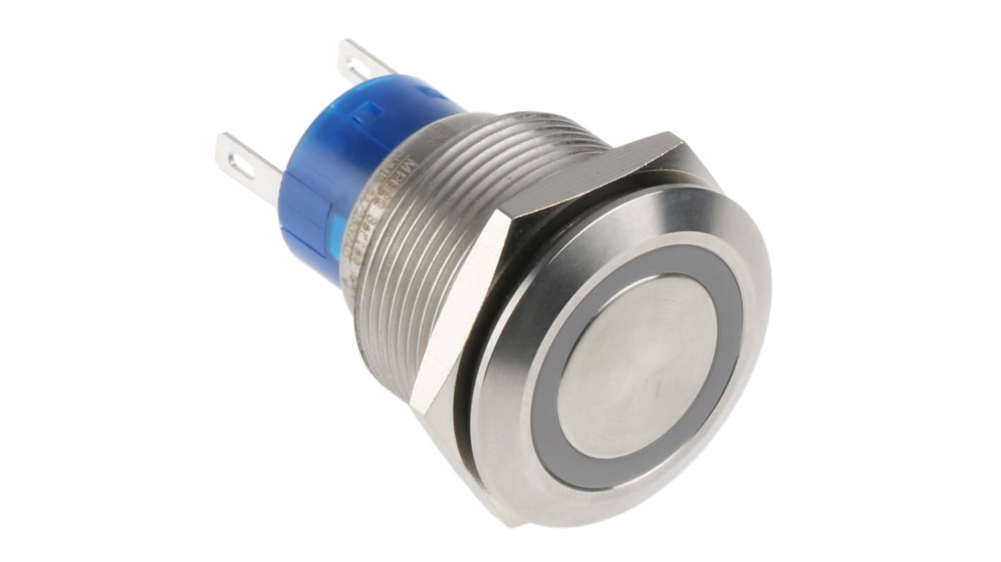 RS PRO Illuminated Push Button Switch, Panel Mount, 22.2mm Cutout, SPDT ...