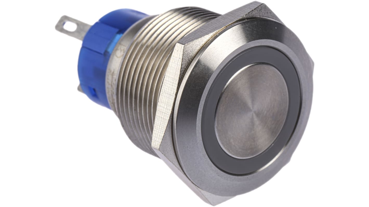 RS PRO Illuminated Push Button Switch, Momentary, Panel Mount, 22.2mm ...