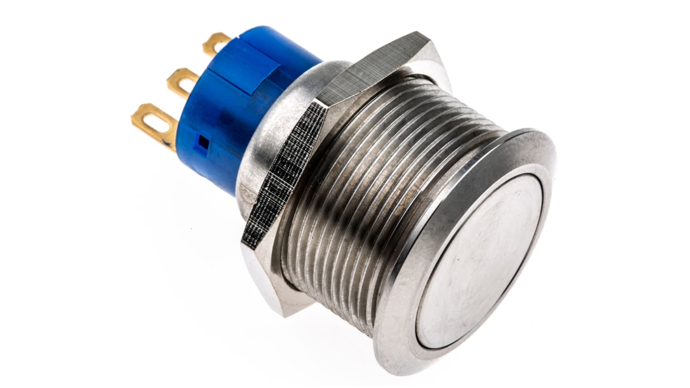 RS PRO Push Button Switch, Momentary, Panel Mount, 22.2mm Cutout, SPDT ...