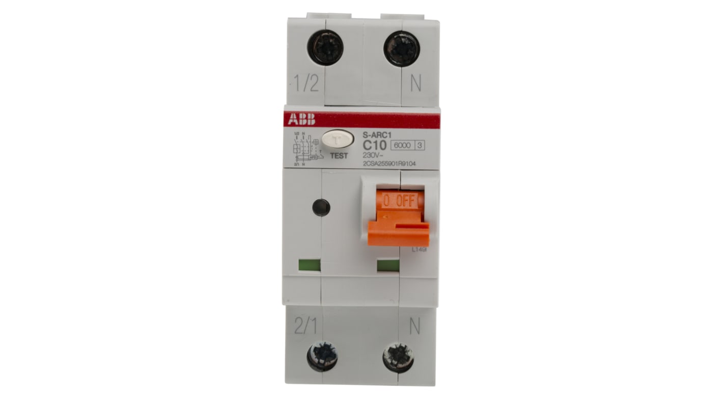 2CSA255901R9104 S-ARC1 C10 | ABB S-ARC1 MCB, 1P+N, 10A Curve C, 240V AC ...