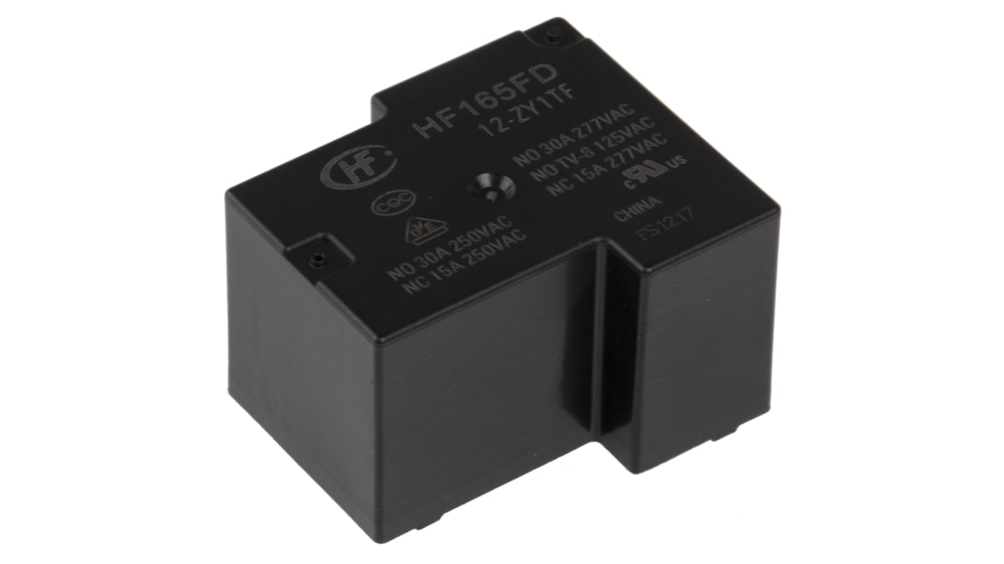 HF165FD/12-ZY1TF | Hongfa Europe GMBH PCB Mount Power Relay, 12V dc Coil, 15A Switching Current ...
